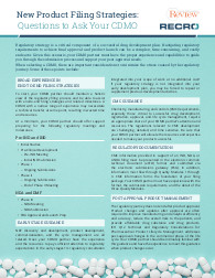 New Product Filing Strategies: Questions to Ask Your CDMO | American ...